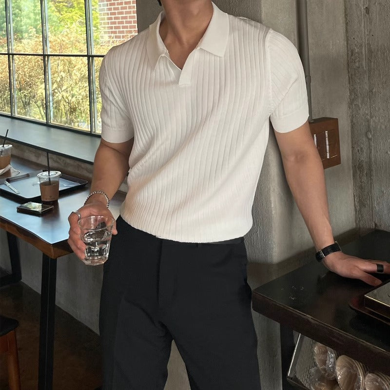 ELCLASO | Summer Old Money Lapel Knitting Top | CERPELO
